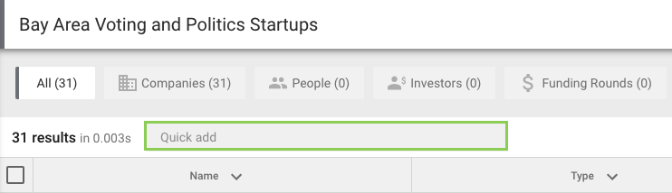 Create a List – Crunchbase | Knowledge Center