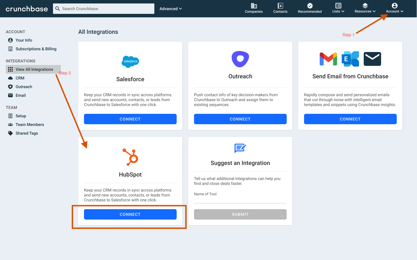 Hubspot Integration – Crunchbase | Knowledge Center