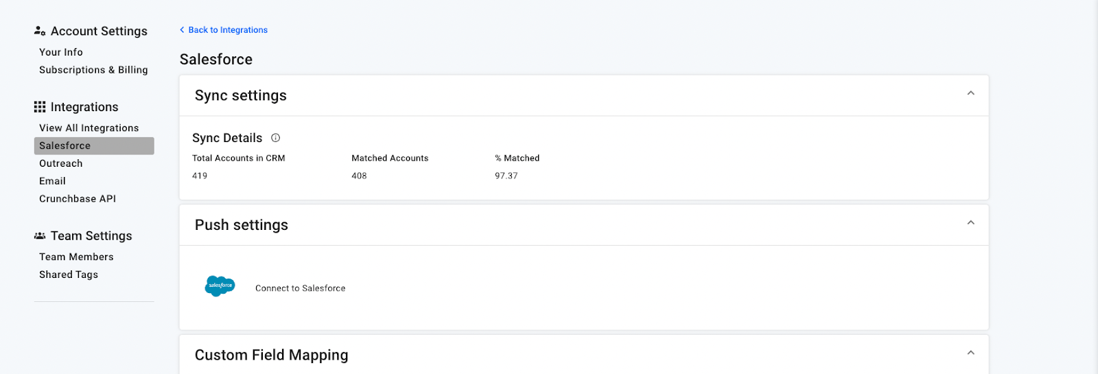 Push Settings – Crunchbase | Knowledge Center