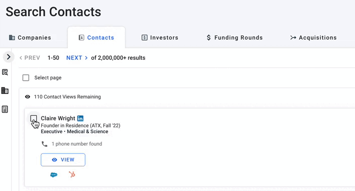 Exporting Contact Data to CSV – Crunchbase | Knowledge Center