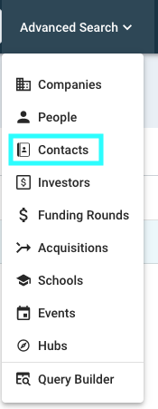Search for Contact data – Crunchbase | Knowledge Center