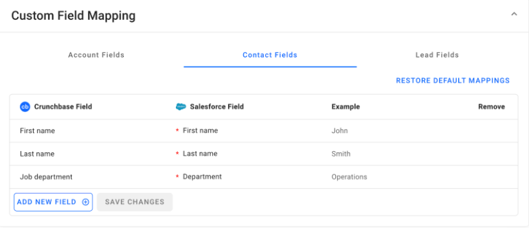 Custom Field Mapping – Crunchbase | Knowledge Center