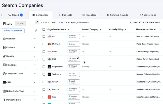 Save a Search with Crunchbase Pro – Crunchbase | Knowledge Center