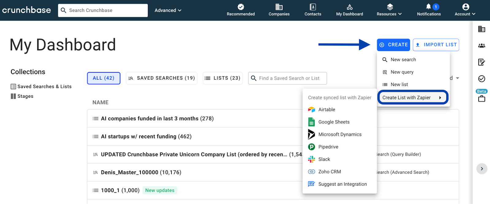 Getting Started with the Zapier Integration – Crunchbase | Knowledge Center