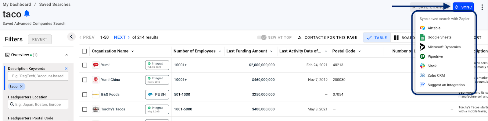 Getting Started with the Zapier Integration – Crunchbase | Knowledge Center