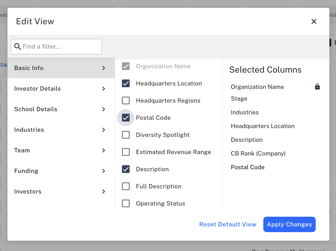 Adding columns to saved lists using Crunchbase Pro – Crunchbase ...