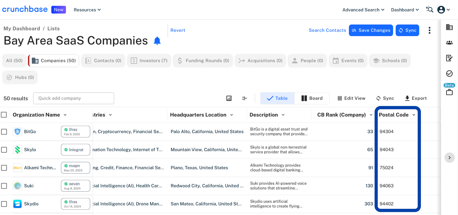 Adding columns to saved lists using Crunchbase Pro – Crunchbase ...