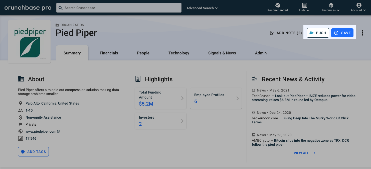 Salesforce integration tips & tricks – Crunchbase | Knowledge Center