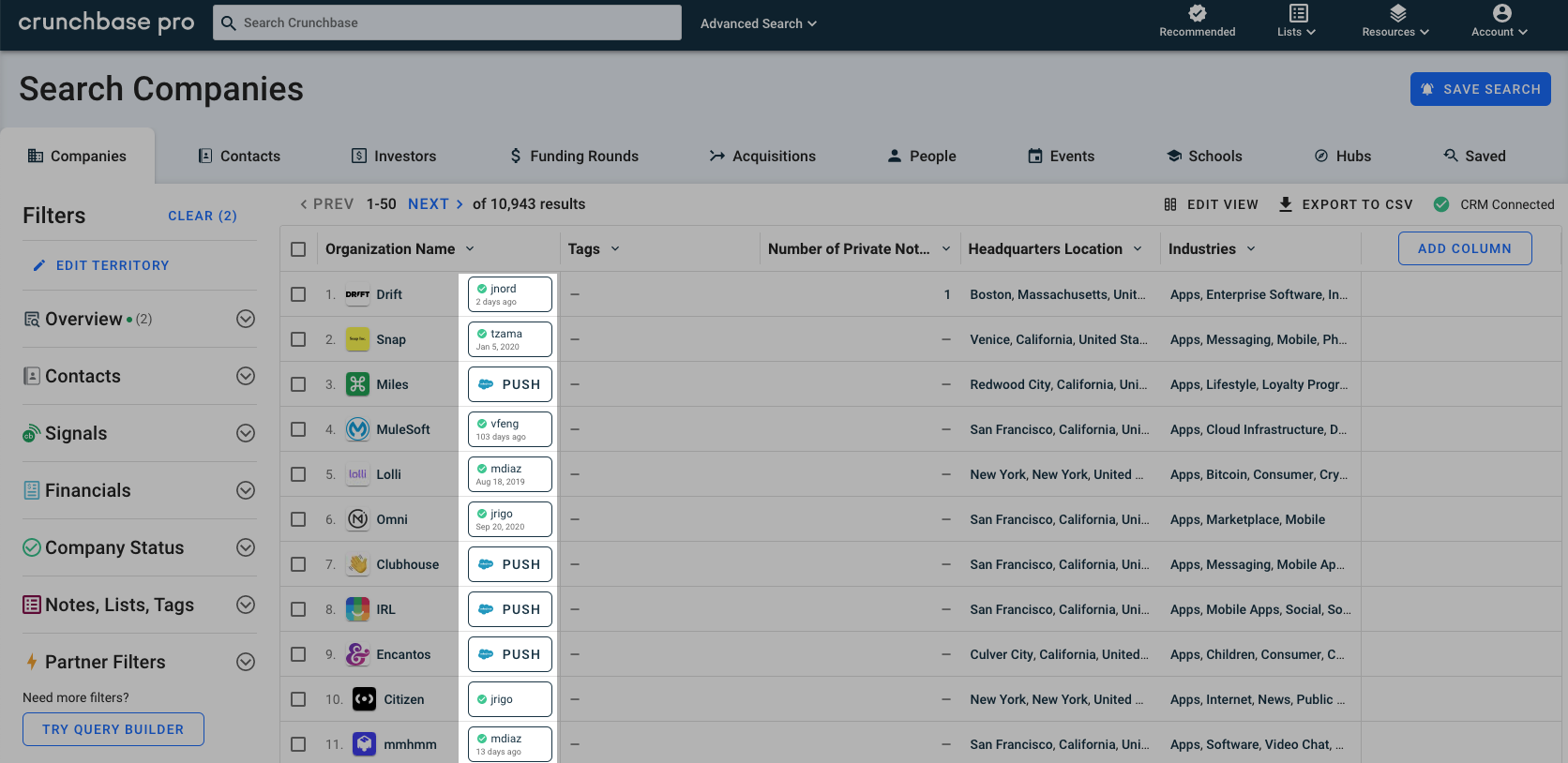 CRM Account Owner – Crunchbase | Knowledge Center